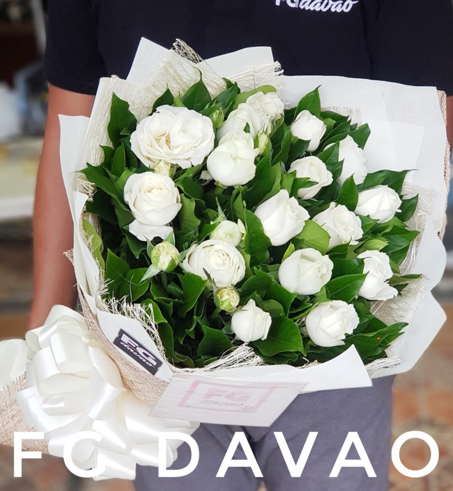 Bouquet of 2 Dozen White Roses – FG Davao – Flowers Gifts Delivery