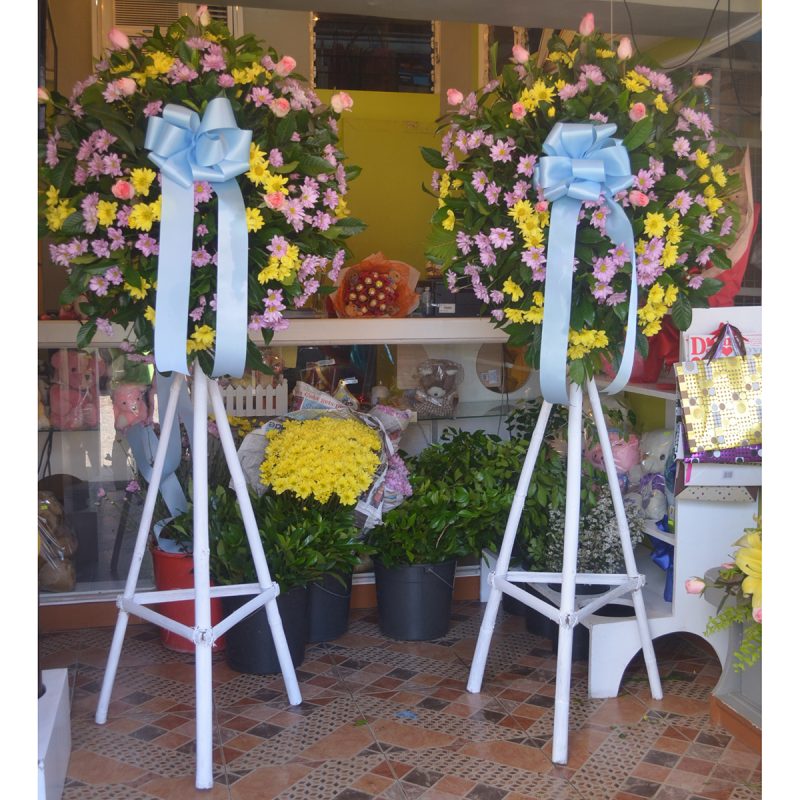 Twin Congratulations Flower Stand Set 8 – FG Davao – Flowers Gifts Delivery