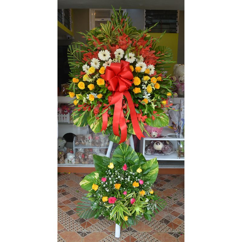 Twin Congratulations Flower Stand Set 1 – FG Davao – Flowers Gifts Delivery