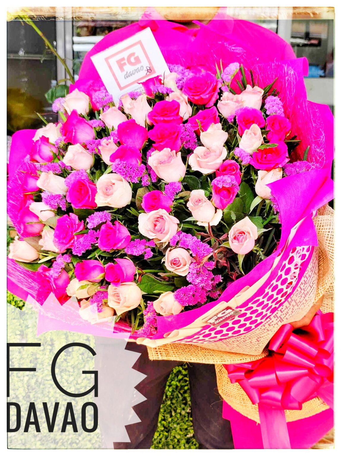 200 Roses Bouquet – Round Arrangement – 4 Colors of Roses – FG Davao ...