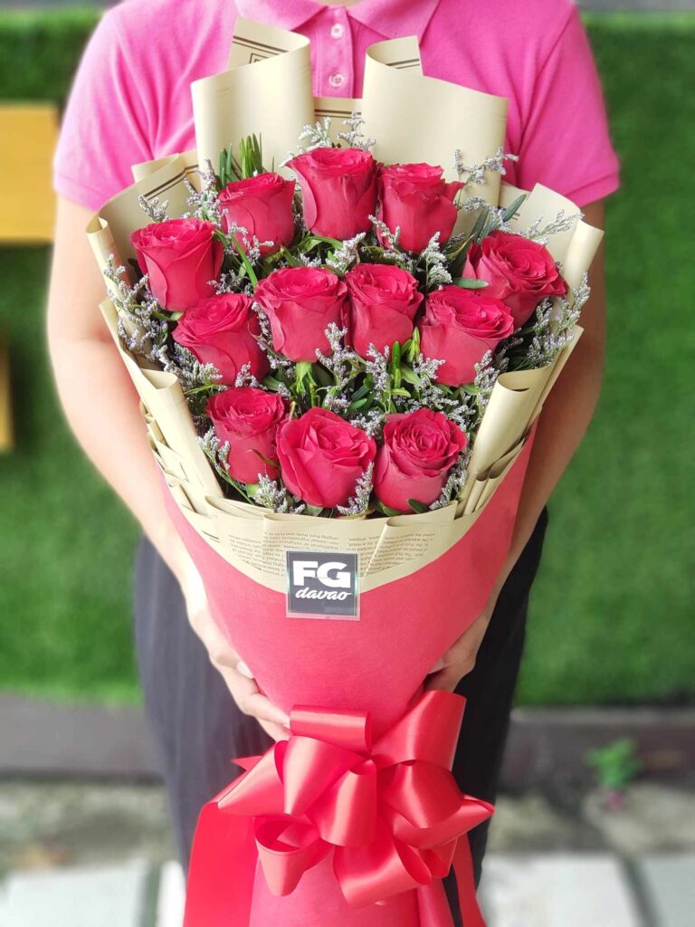 1 Dozen Red China Roses – FG Davao – Flowers Gifts Delivery